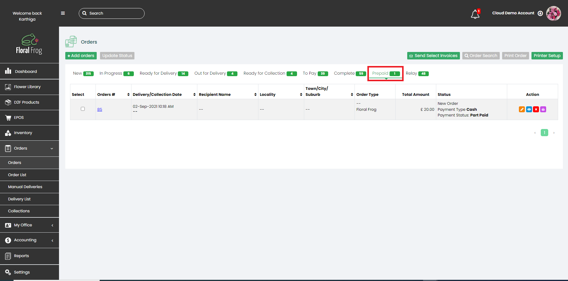 Prepaid Orders – Floral Frog Knowledge Base